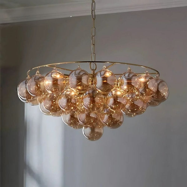 Dove Glass Bubble Light Fixture | Modern Chandelier